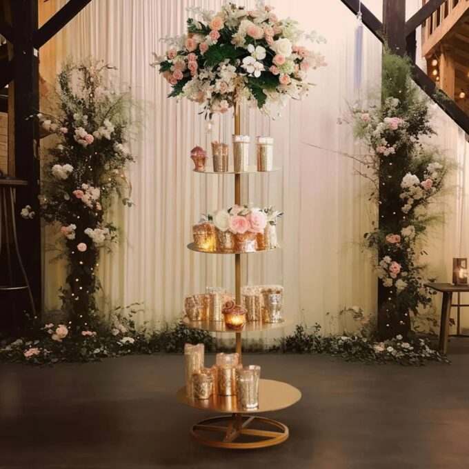 Dessert Table with a Tiered Stand - tiered dessert stand